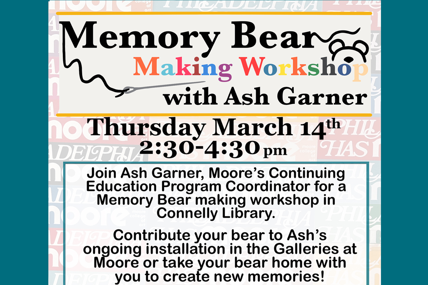 Memory Bear Making Workshop with Ash Garner | Moore College